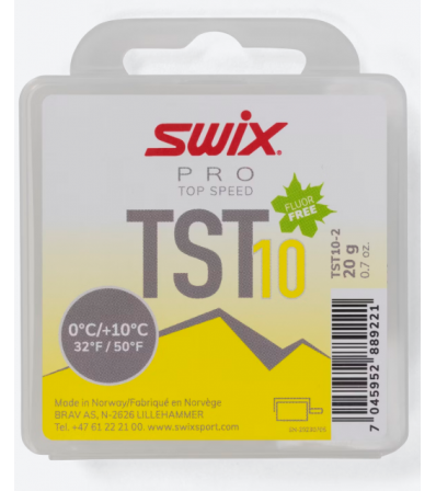 Wax SWIX TS10 TURBO YELLOW 0°C/+10°C 20G - Basecamp Shop